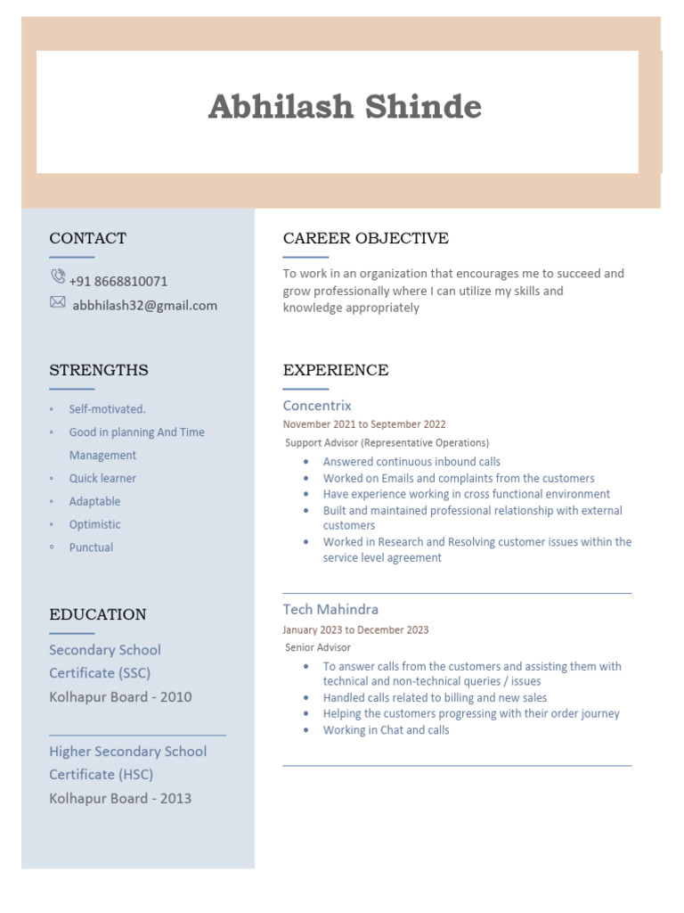 Abhilash Shinde - 2025 Resume | PDF
