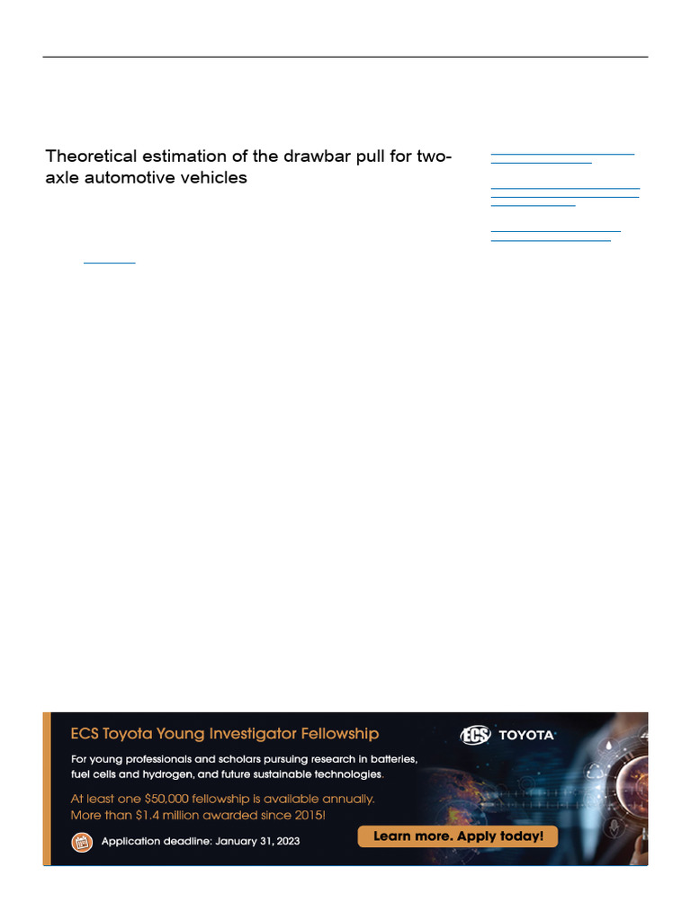 Theoretical Estimation of The Drawbar Pull For Two | PDF | Force | Torque