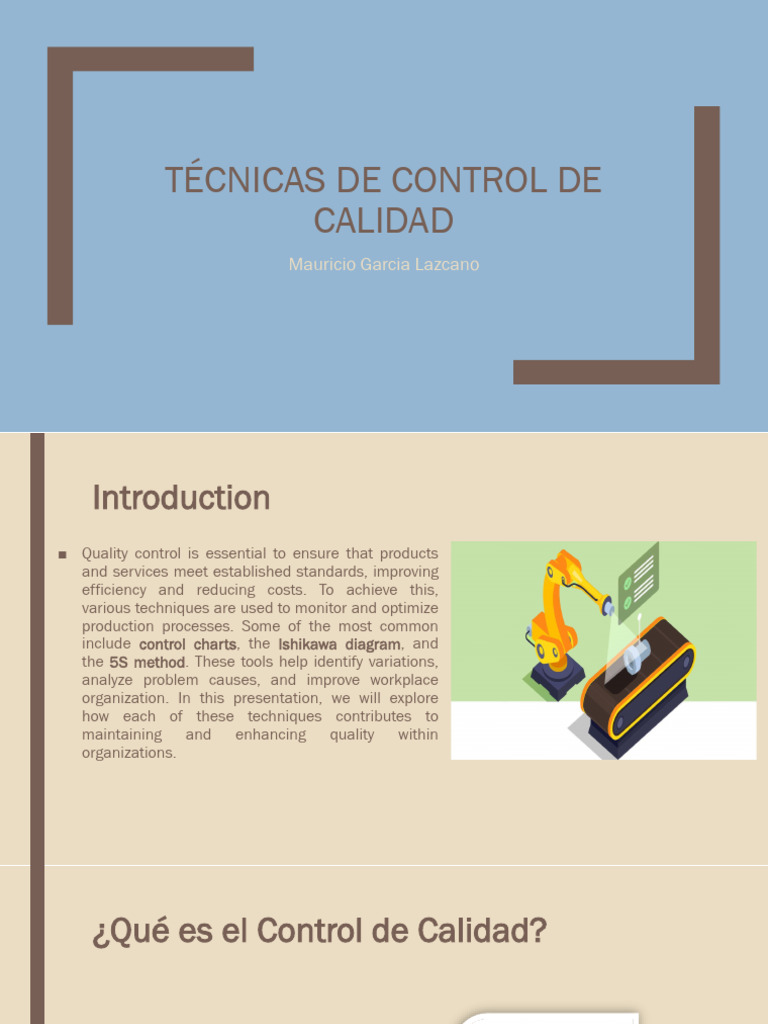 Técnicas de Control de Calidad Efectivas | PDF | Producción y fabricación