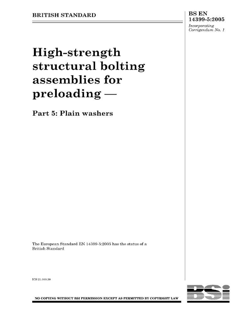 BS en 14399 5 2005 | PDF