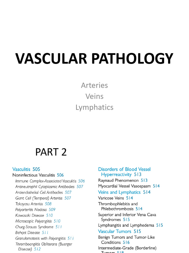 Vascular Pathology Case Studies Analysis | PDF