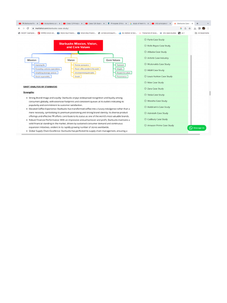 Starbucks Mission Vision Values | PDF