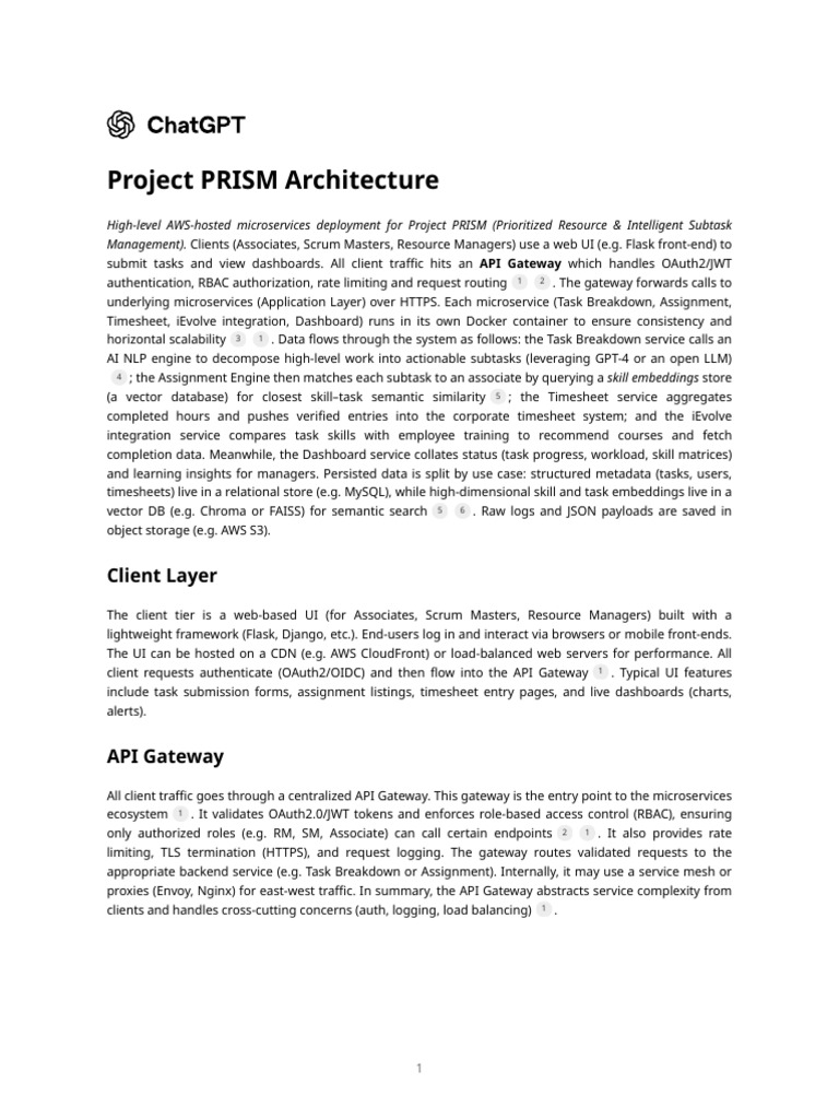 Project PRISM Architecture | PDF | Databases | Load Balancing (Computing)