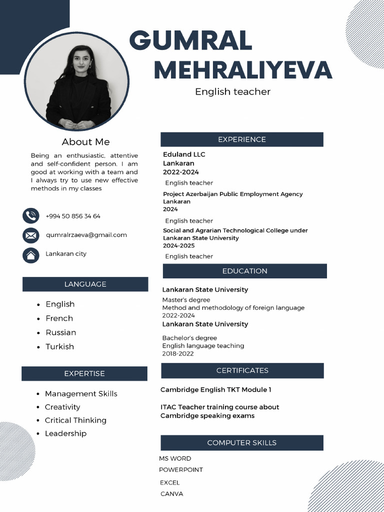 Blue Professional Modern CV Resume PDF | PDF