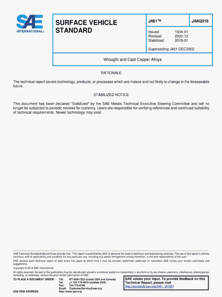 Sae J461-2018 | PDF