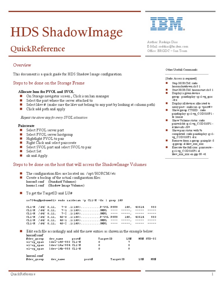 HDS ShadowImage | Download Free PDF | Data Management | Utility Software