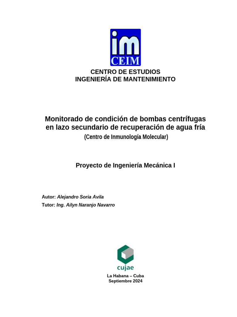 Alejandro Soria PIM-I en Formato | PDF | Rodamiento (Mecánico) | Bomba