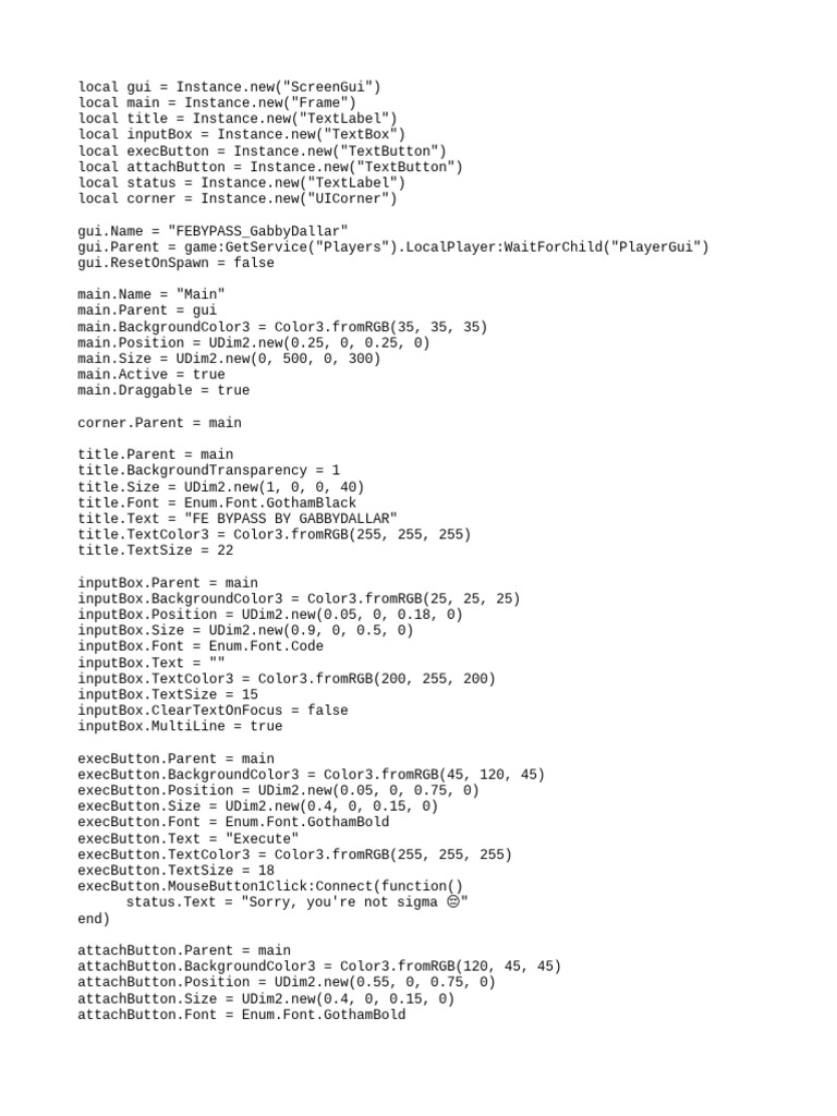 Super Real Fe Bypass by Gabbydallar Tattaly No Ai | PDF | Typefaces | Graphical User Interfaces