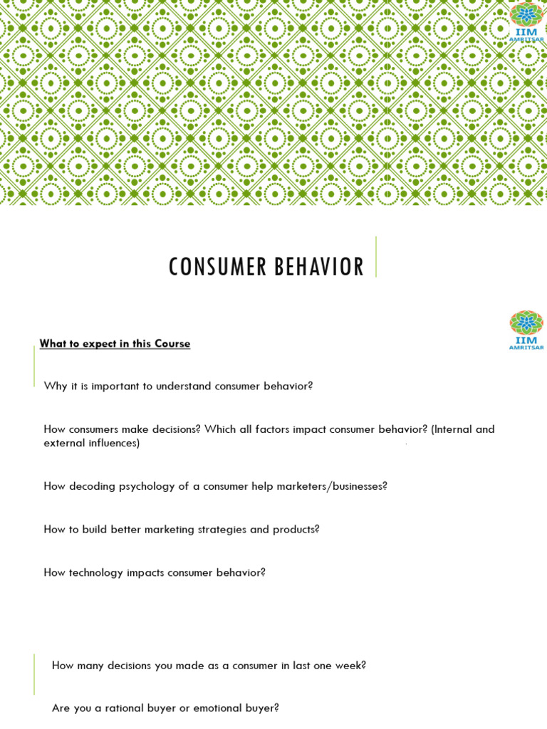 Understanding Consumer Behavior Dynamics | PDF | Consumer Behaviour ...