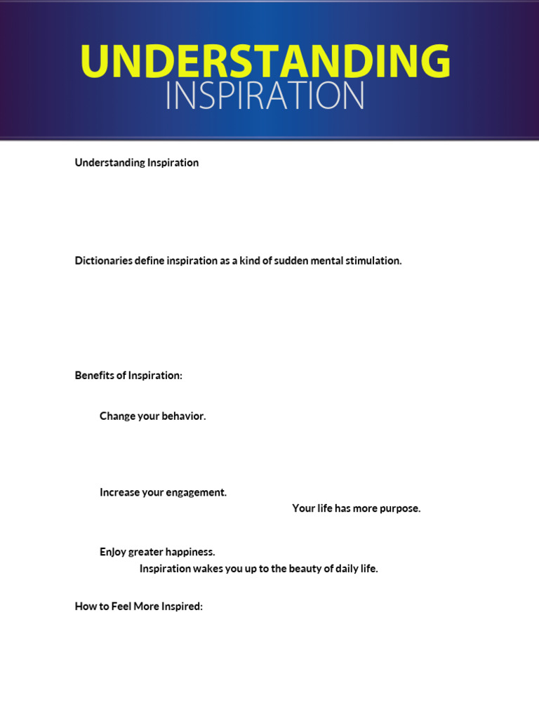 How to Cultivate Inspiration Daily | PDF | Gratitude | Psychology