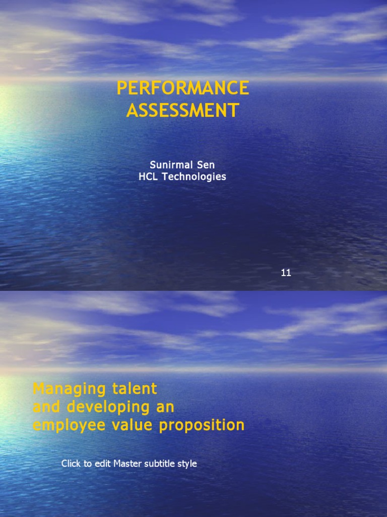 Performance Assessment: Sunirmal Sen HCL Technologies | PDF ...