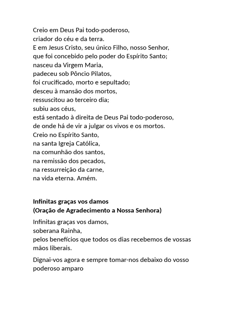 Creio em Deus Pai Todo | PDF