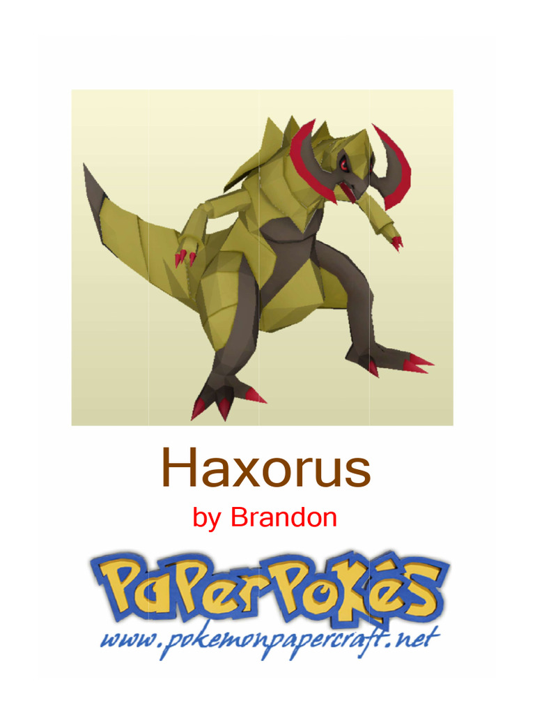 Haxorus A4 Lineless Shiny | PDF