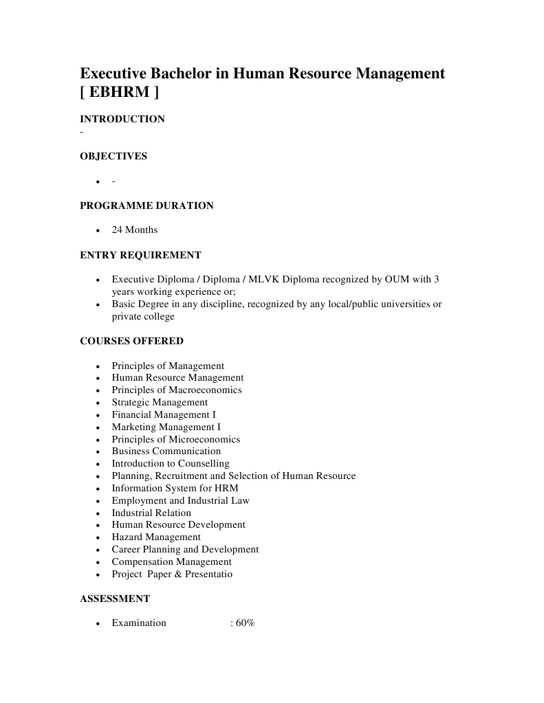 HR Management Programs Overview | PDF | Human Resource Management | Diploma