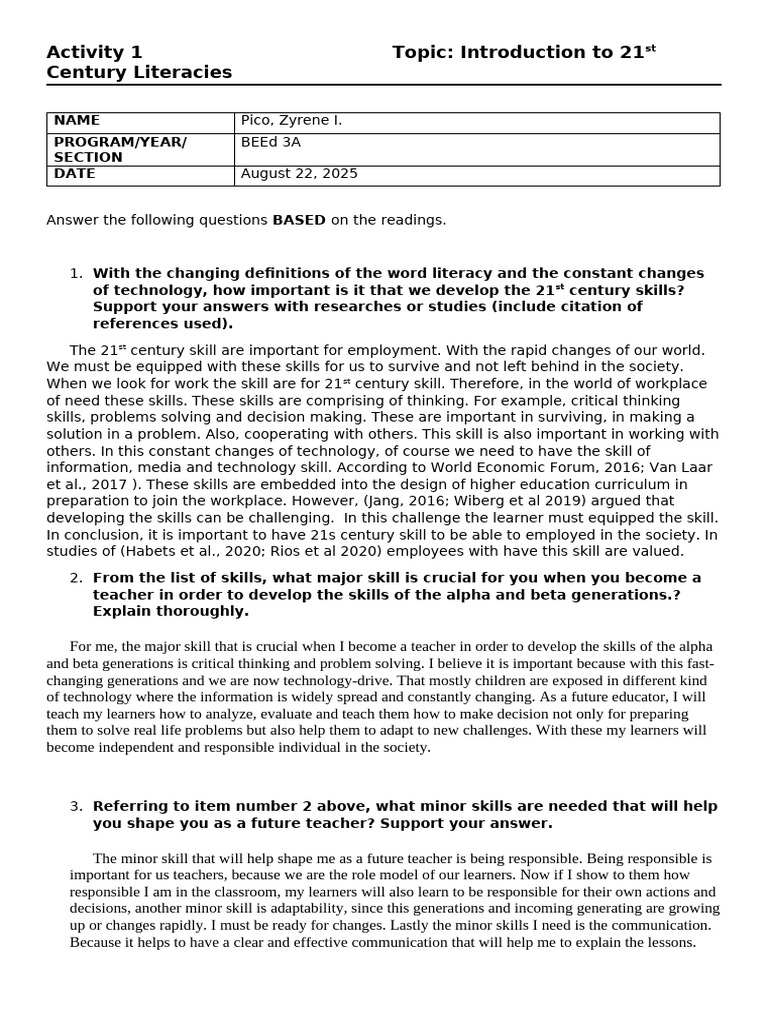 Pred 131 Pico._061513 | PDF | Teachers | Learning