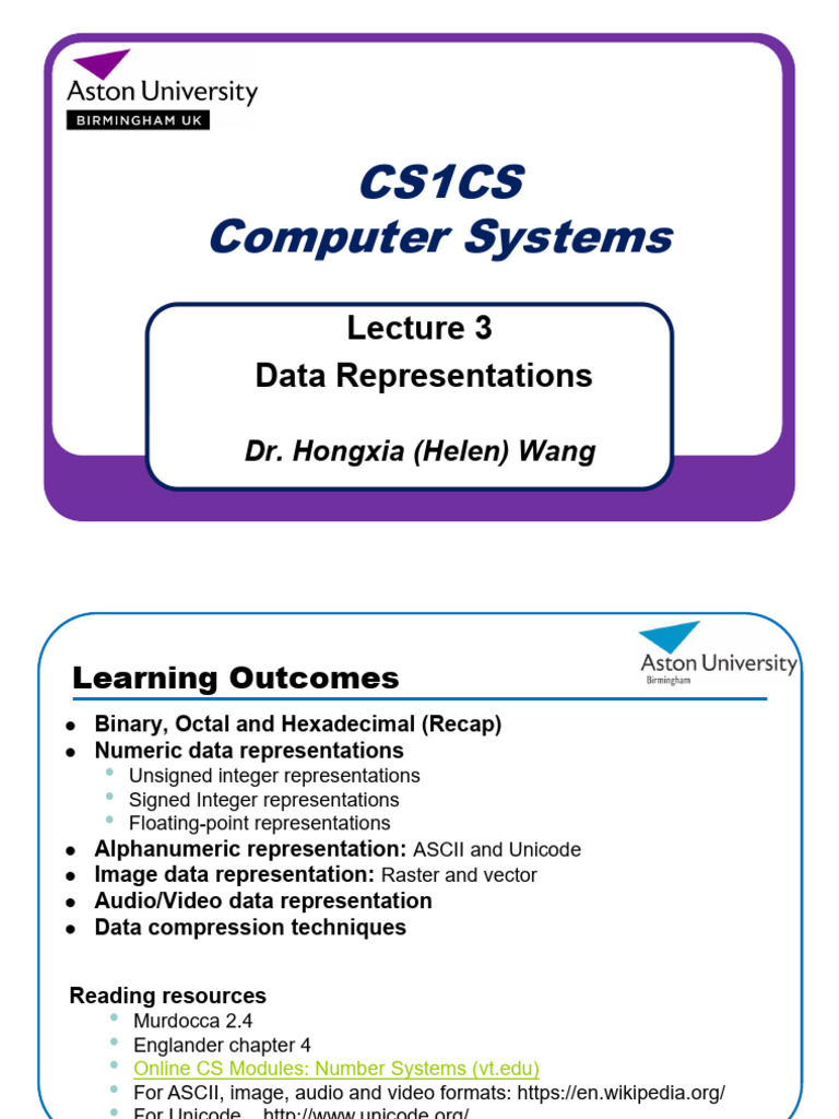CS1CS Lec3 DataRepresentations2023 | PDF | Data Compression | Computer Data