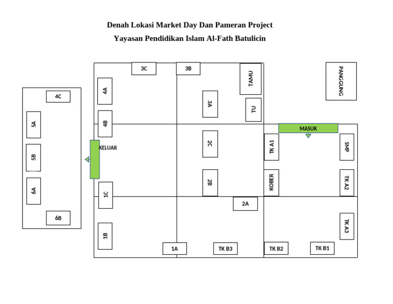 Denah Market Day Yayasan Al-Fath | PDF