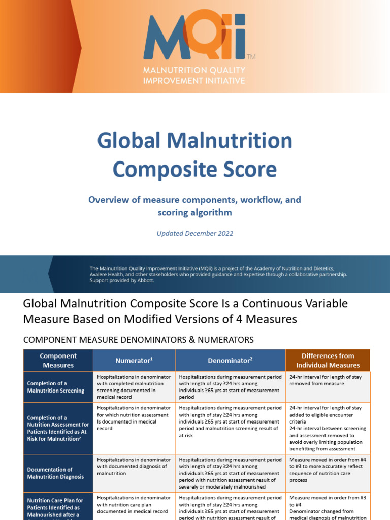 Global Malnutrition Composite Score Overview | PDF | Malnutrition ...