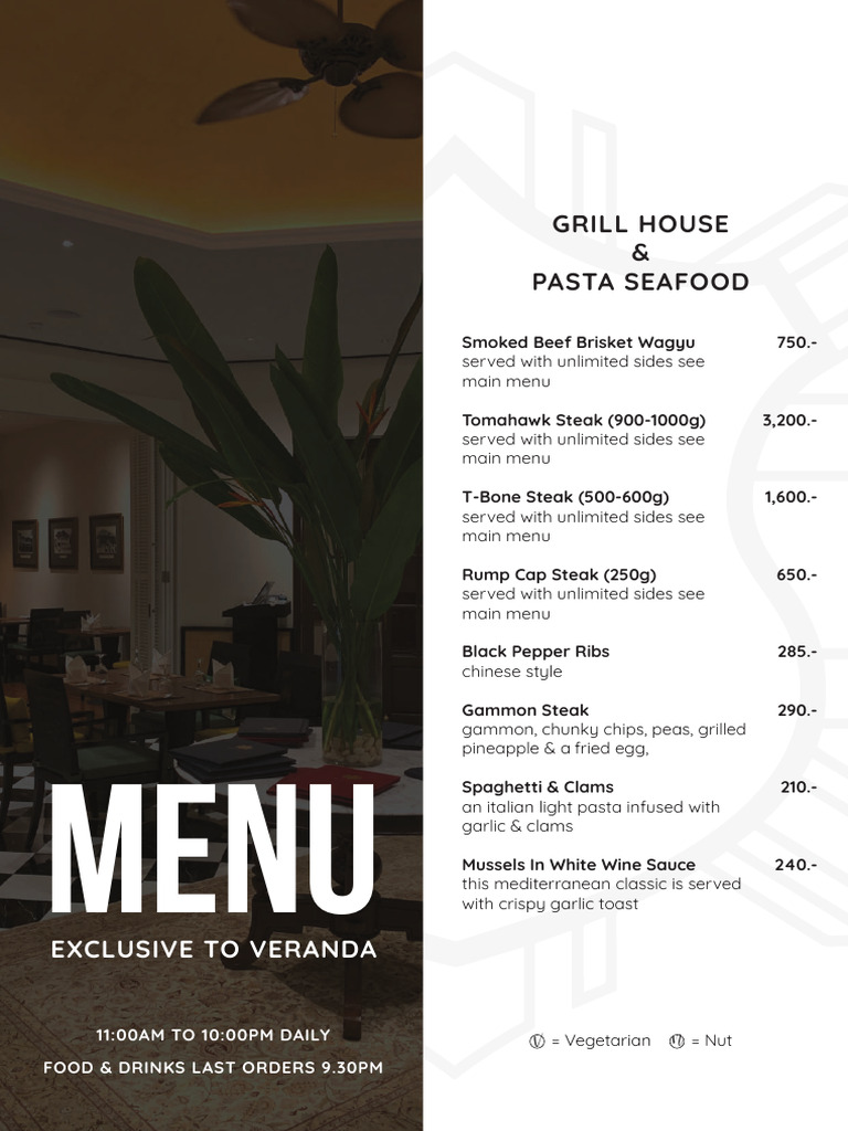 Veranda Thai Cuisine Menu Overview | PDF | Thai Cuisine | Salad