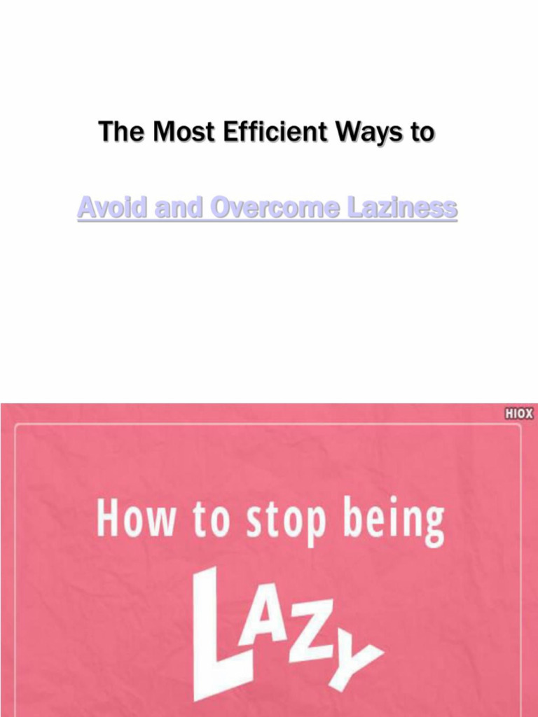 How to Overcome Laziness | PDF