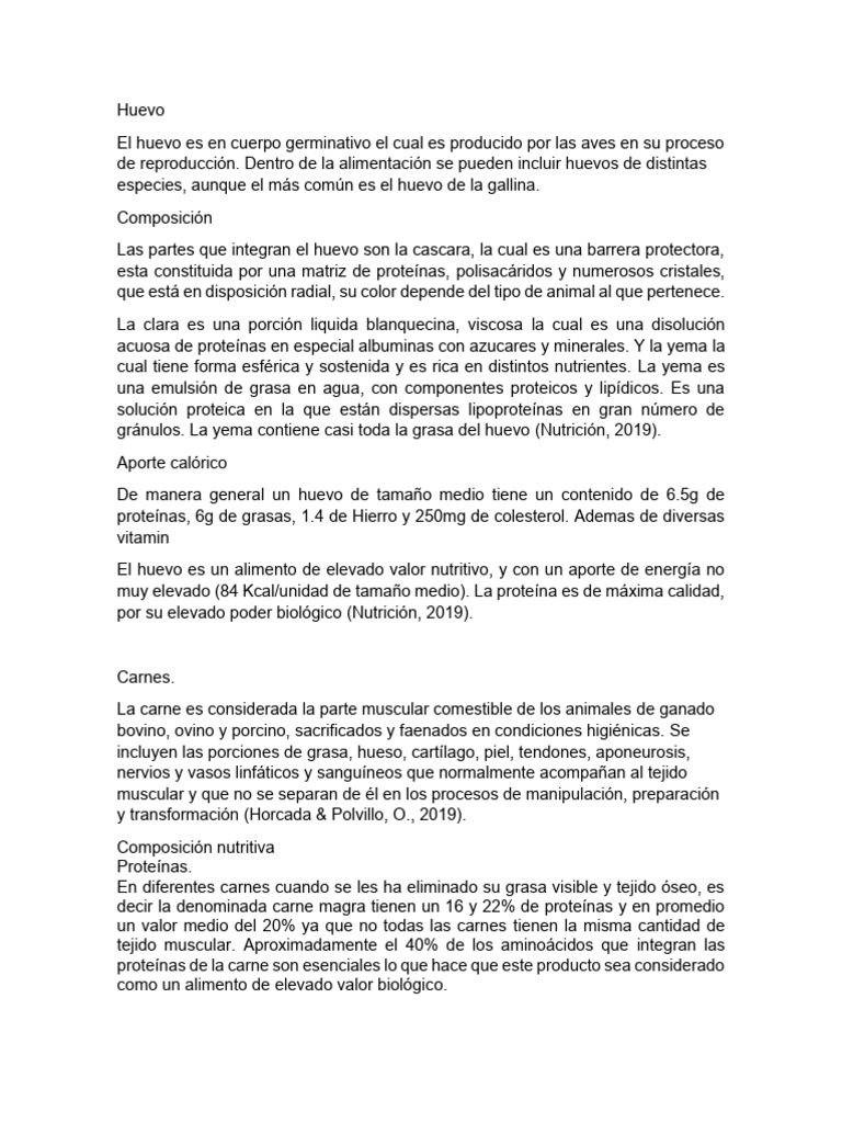 El huevo: ¿Carne o alimento? | PDF | Carne | Yema de huevo
