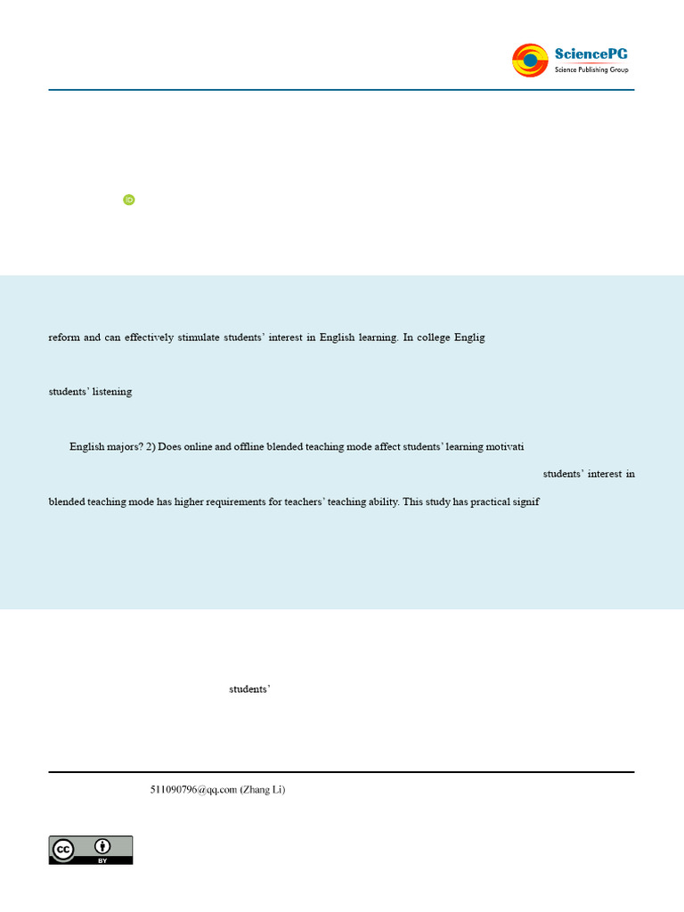 An Empirical Study On Online and Offline Blended T | PDF | Learning ...