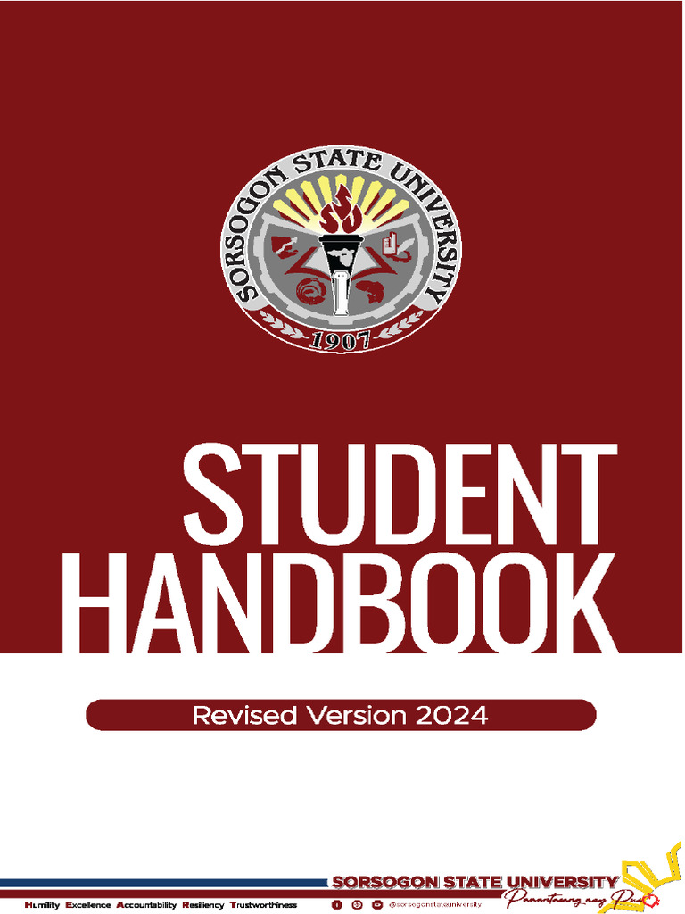 Sorsogon State University Student Handbook 2024 | PDF | University And ...