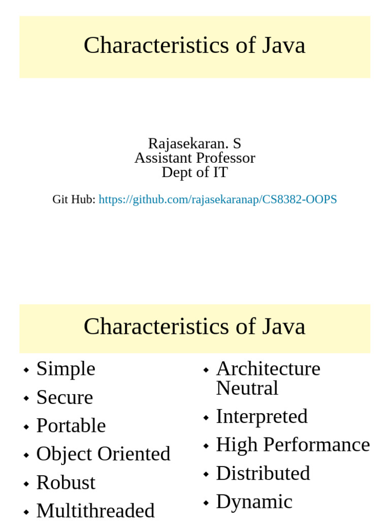 CS8382 U1 3 Char Java | PDF | Java (Programming Language) | Java ...