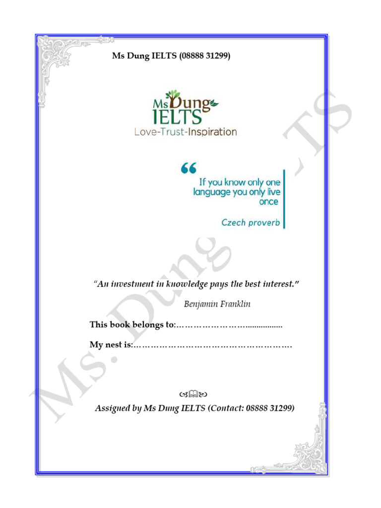 Ms Dung IELTS-Advanced Practice Vol 1 | PDF