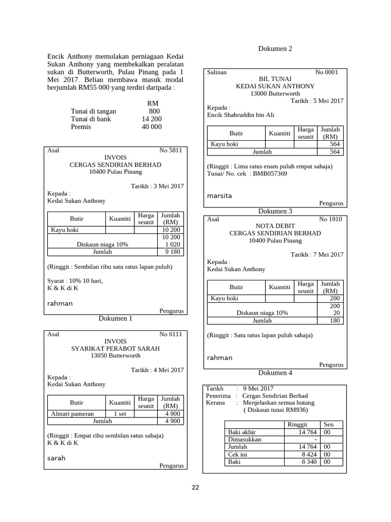 Soalan Pindahan Dokumen Sumber Ke BCP - Lejar - Ib | PDF