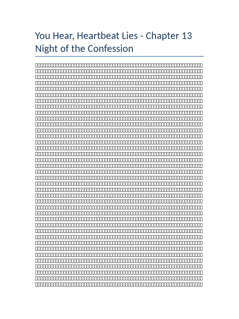 Chapter 13 Night of The Confession | PDF