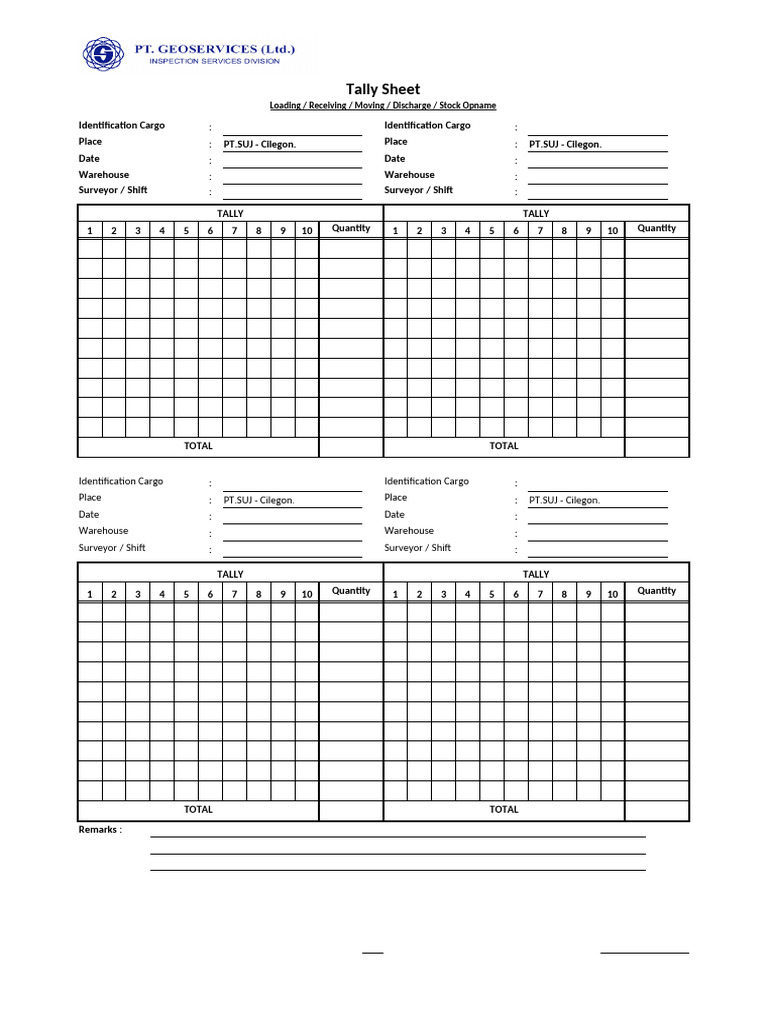 Tally Receiving Sto | PDF