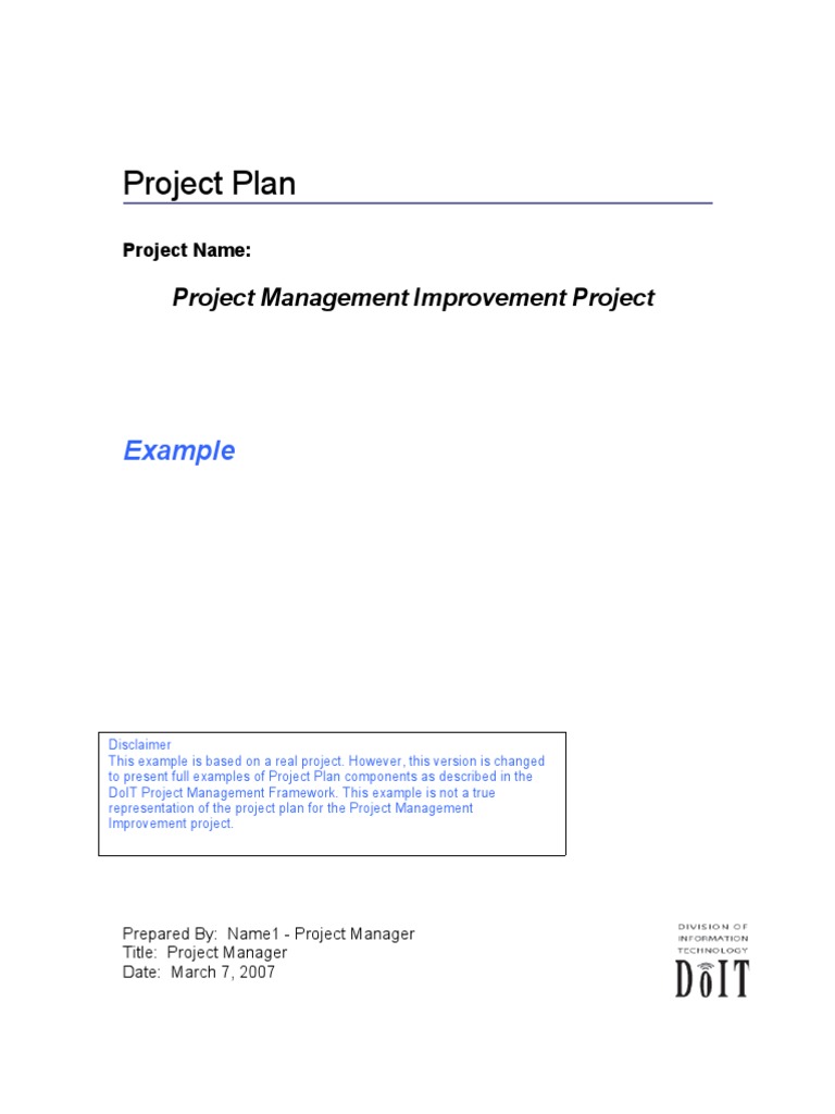 Example - Project Plan, V2.2 | PDF | Project Management | Usability