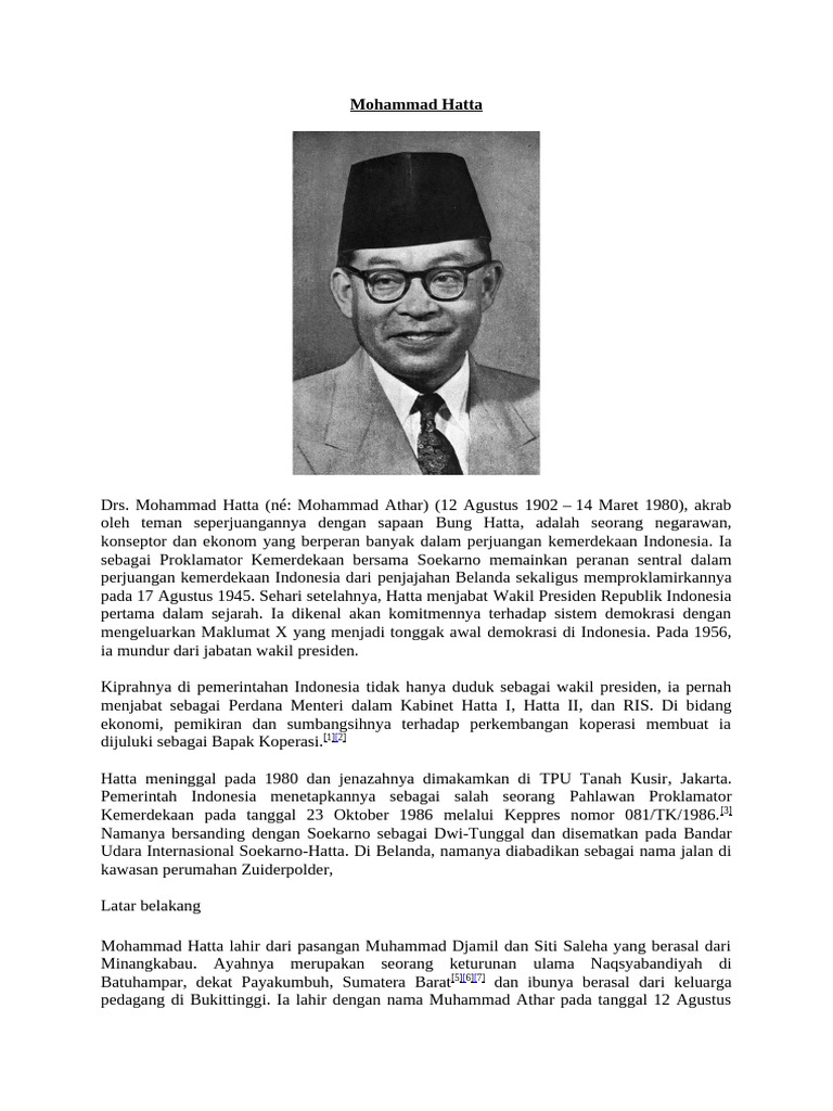 Mohammad Hatta | PDF