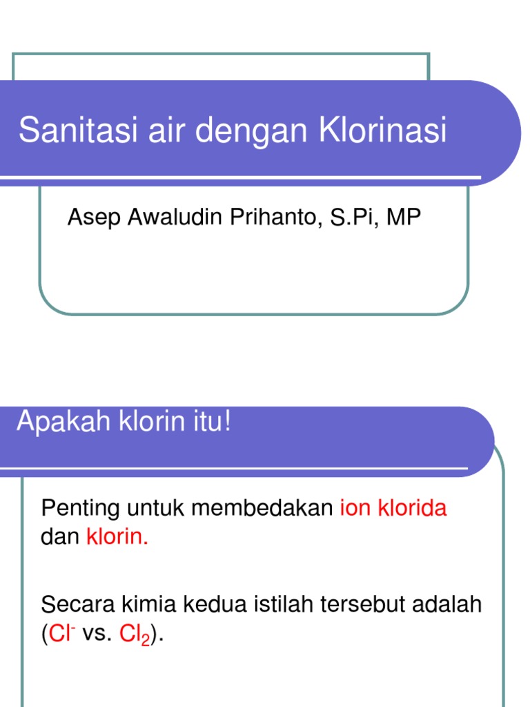 Klorinasi | PDF