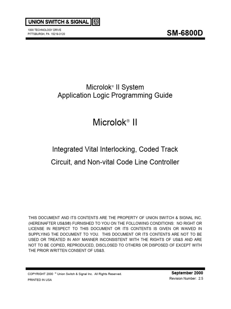 Microlok II System Application Logic Programming Guide | PDF ...
