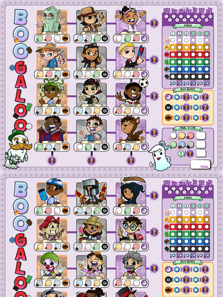 Boogaloo-All 4 Color Sheets | PDF