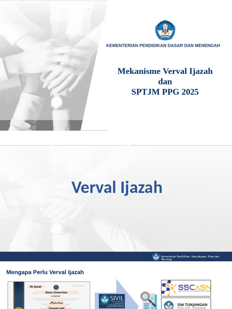 Verval Ijazah dan SPTJM PPG 2025 | PDF
