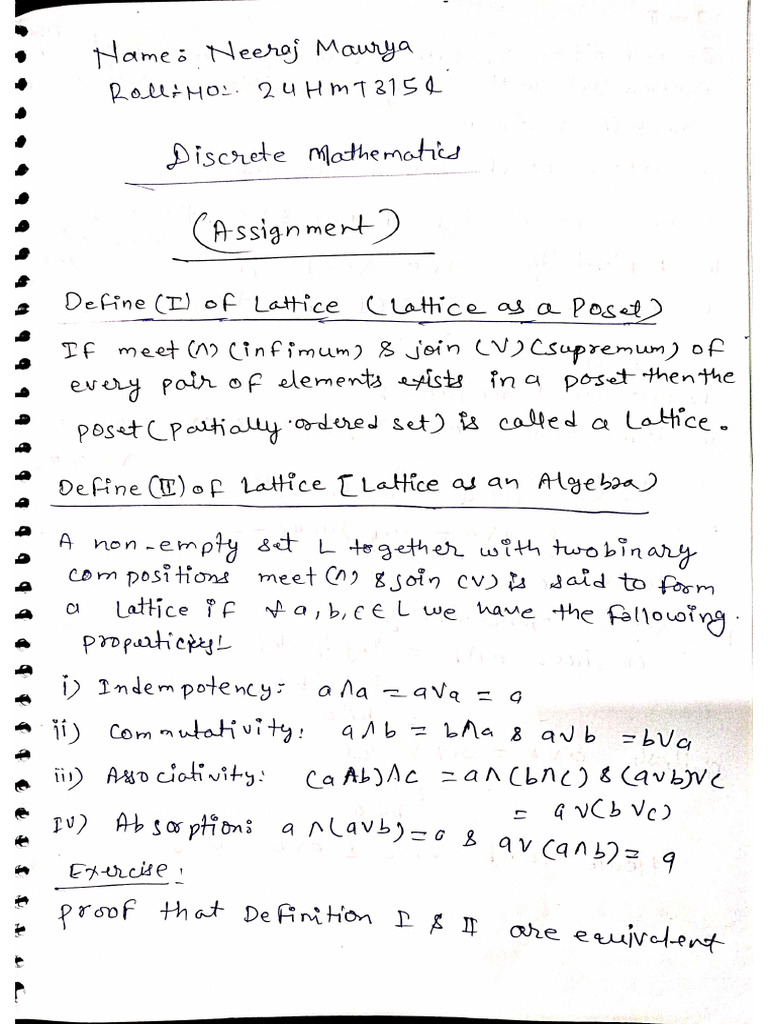 DM Assignment.24HMT3154 | PDF