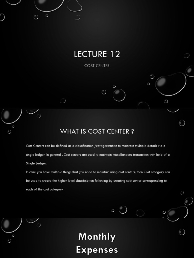 Understanding Cost Centers and Categories | PDF
