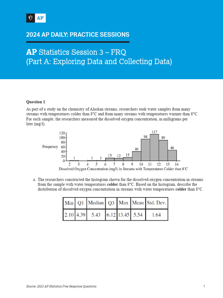 AP Statistics Session3 Worksheet | PDF | Experiment | Scientific Method