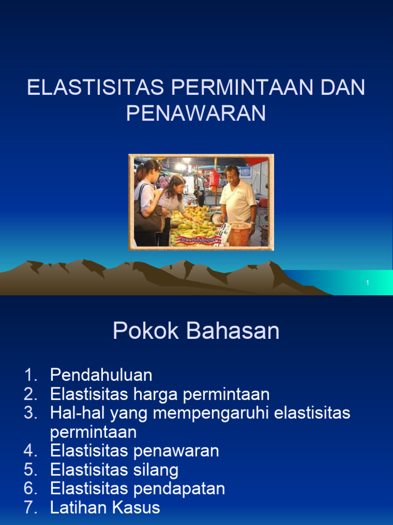 Jenis-Jenis Elastisitas Permintaan dan Penawaran | PDF