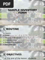 Sample Inventory Form | PDF