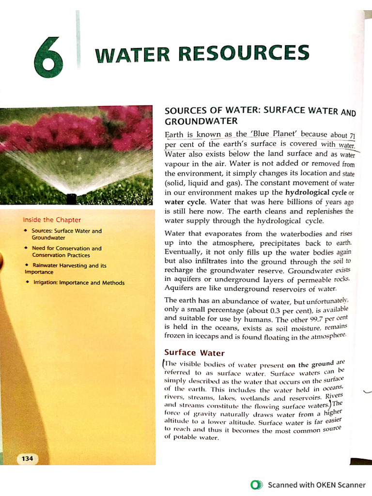 Ch-6 (Water Resources) | PDF