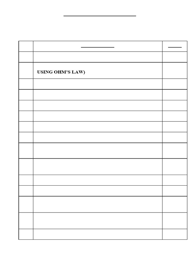 II PUC Physics Lab Manual Experiments | PDF | Voltage | Light