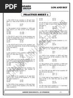 HCF and LCM Questions for Class 6 | PDF