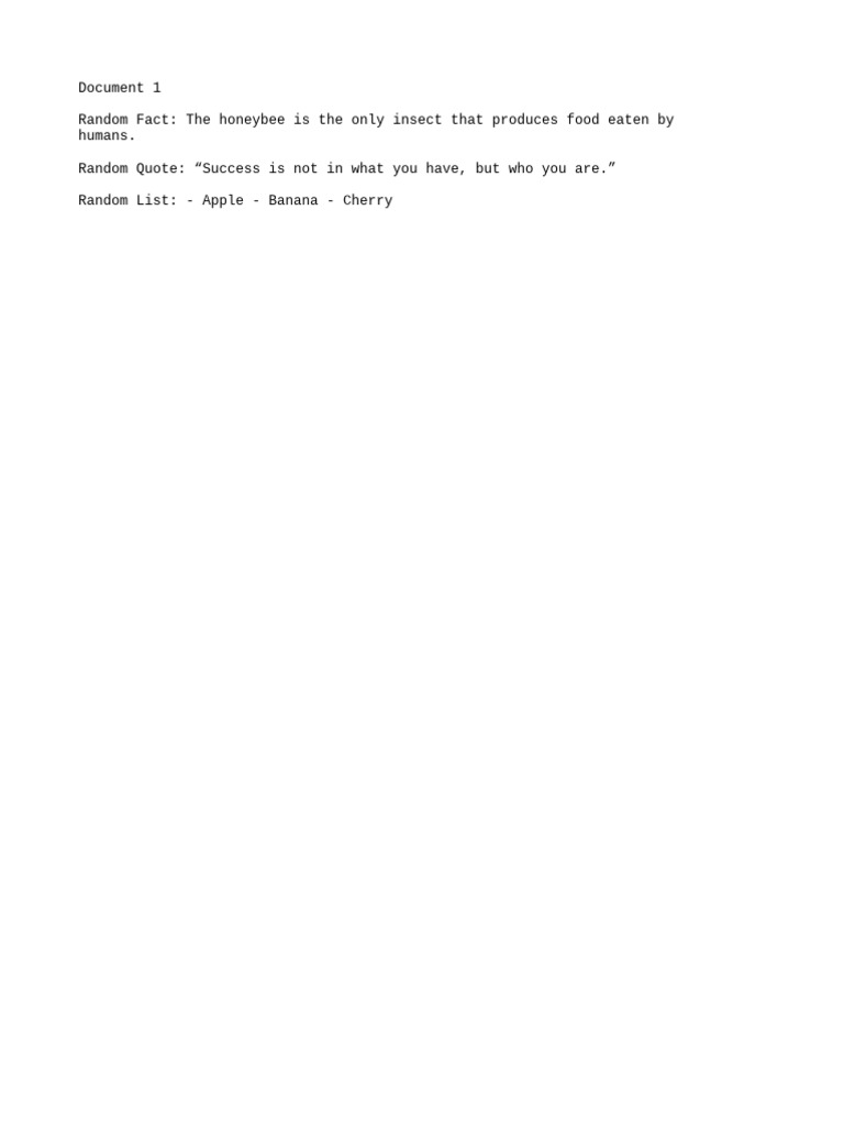 Random Doc 1 | PDF