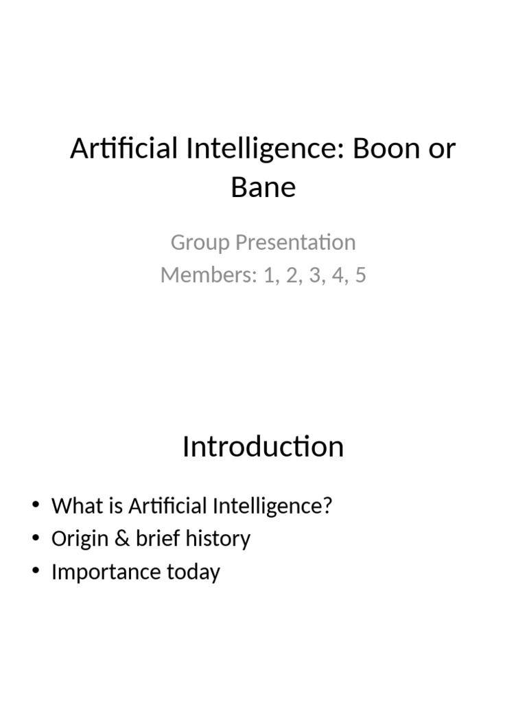 AI: Boon or Bane Overview | PDF