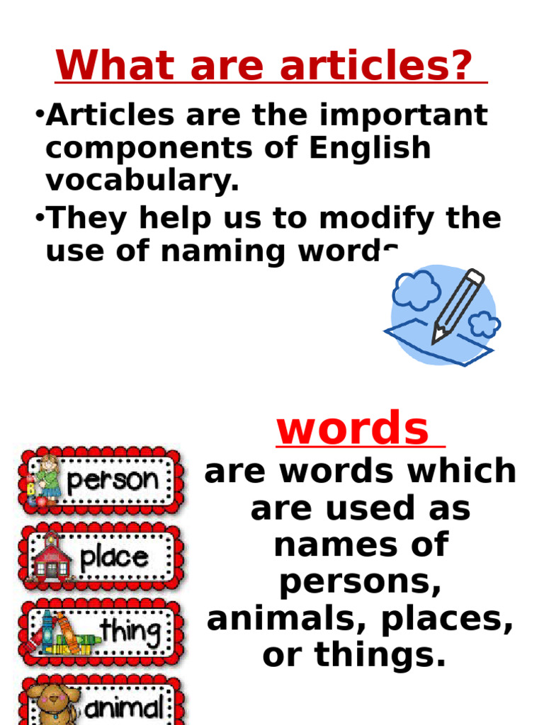 Understanding Articles for Kids | PDF