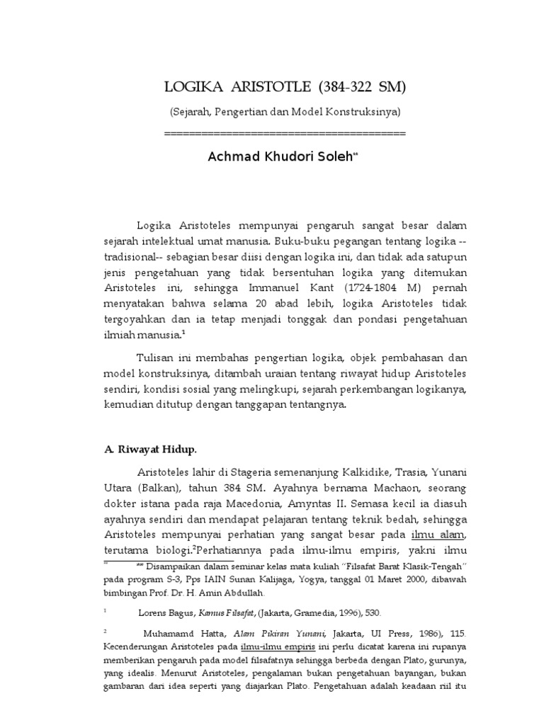 Sejarah Logika | PDF